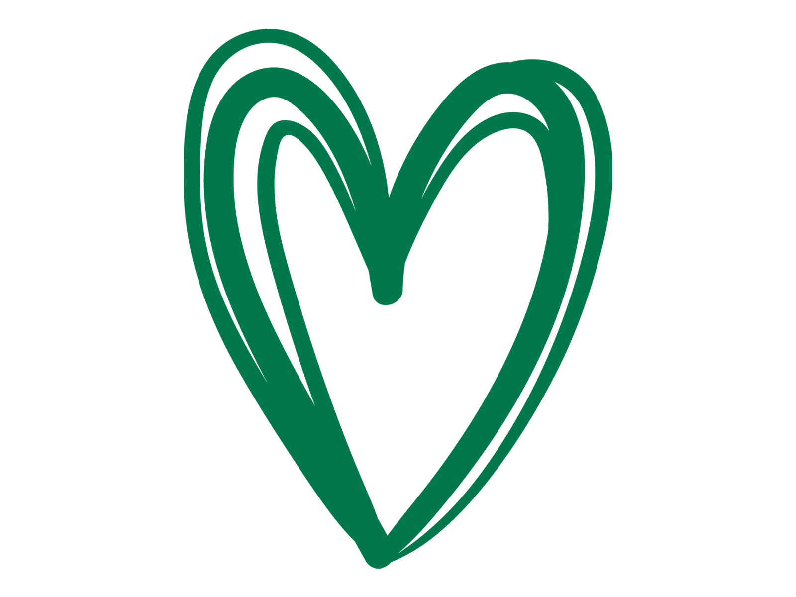 Green Heart Outline