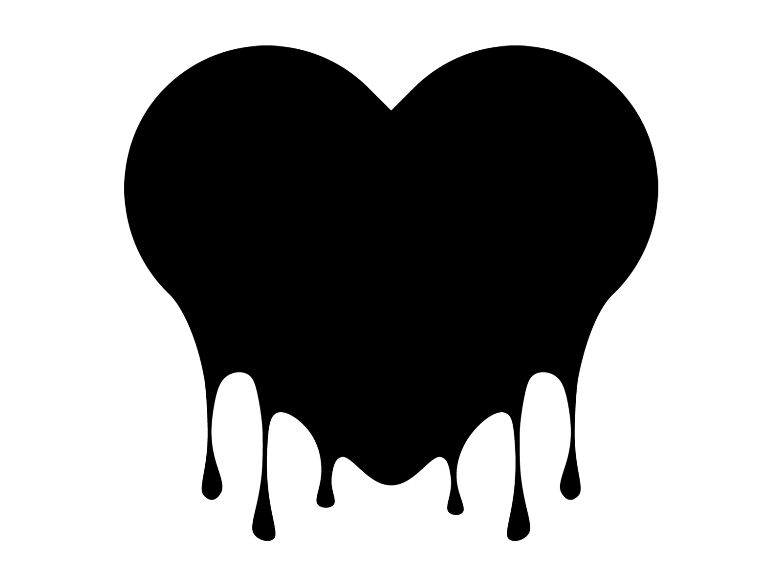 Heart Dripping Paint Vinyl Decal Cute Love Car Sticker | eBay