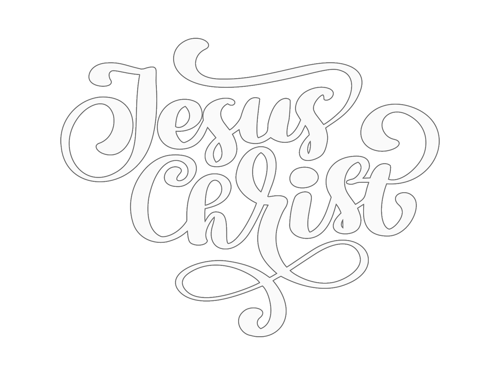 Jesus Name In Cursive
