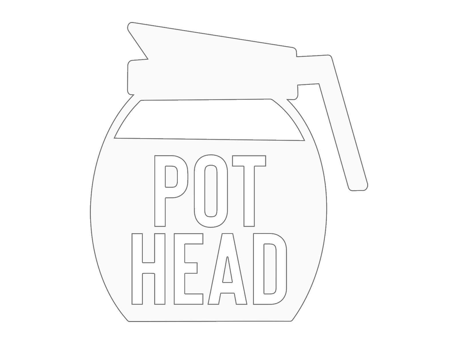 Pot Head Funny Vinyl Decal Caffeine Addict Weed Car Sticker | eBay