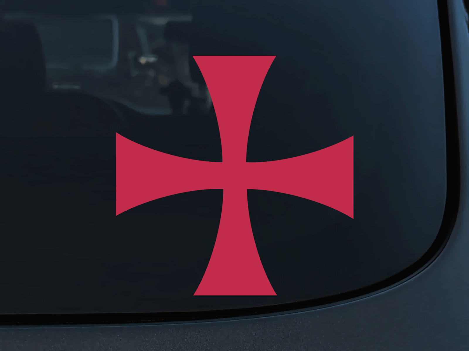 EMPIRE DESIGN Cross Knights of Templar Crusader Shield Car Sticker ...