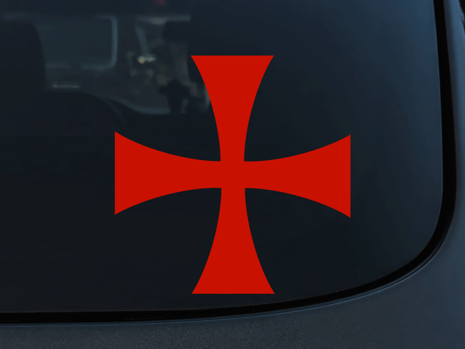 EMPIRE DESIGN Cross Knights of Templar Crusader Shield Car Sticker ...