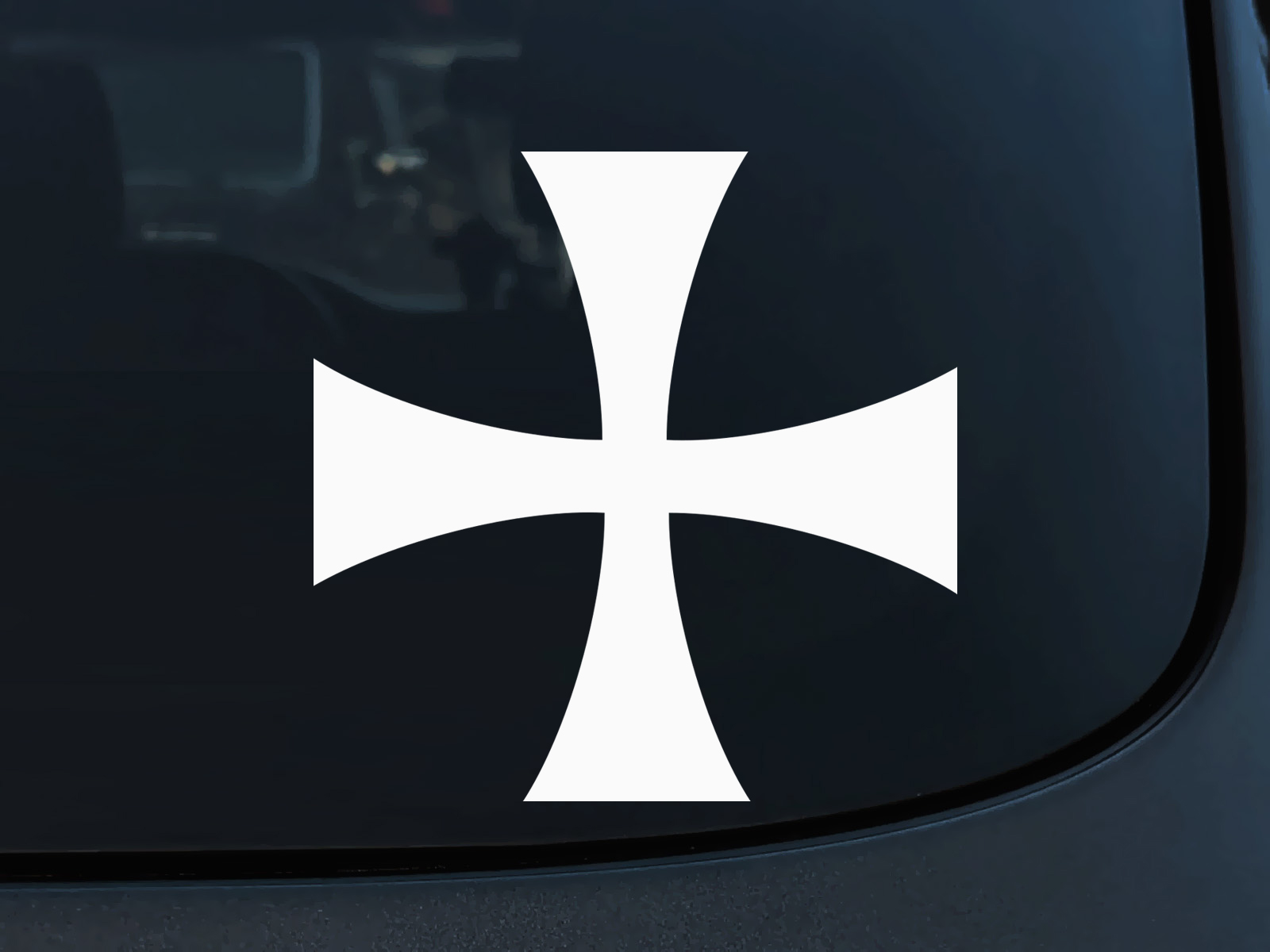 EMPIRE DESIGN Cross Knights of Templar Crusader Shield Car Sticker ...
